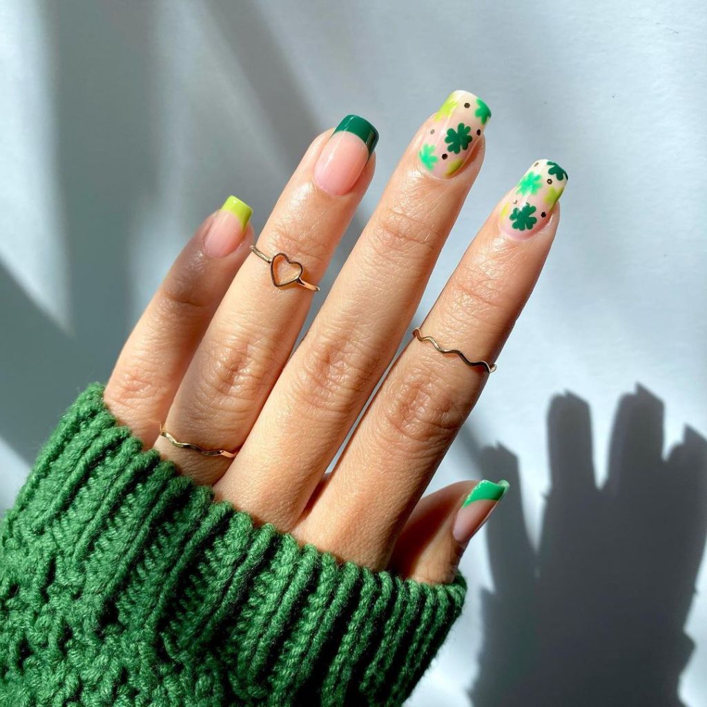 37 St Patricks Day Nails + Design Ideas to Rock in 2024 - Teardrop Wedding